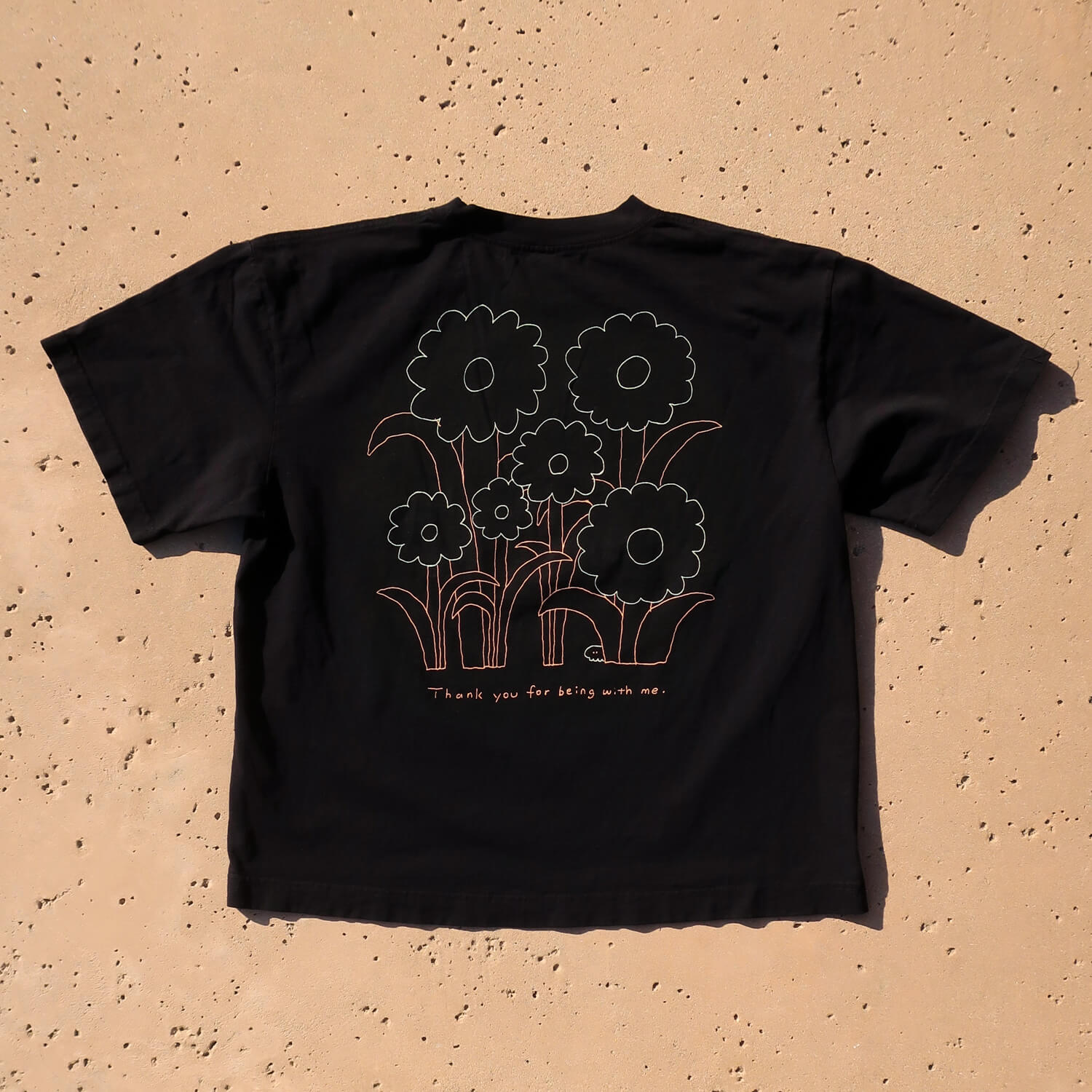 Flower Forest Tee Black – oitamart