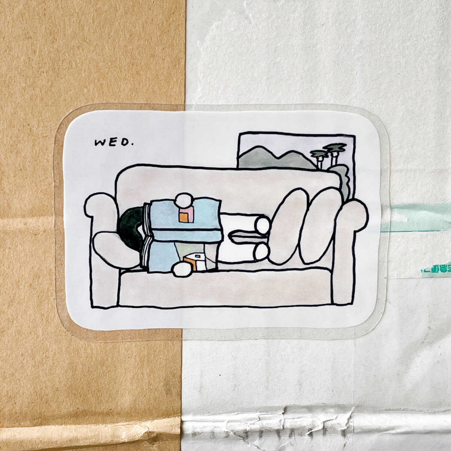Sticker - Reading on Sofa – oitamart